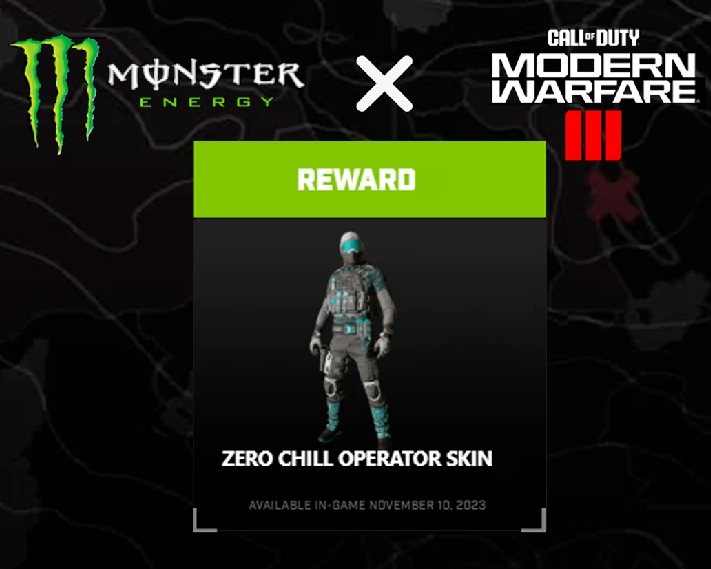 Buy 🚀🌎OPERATOR SKIN "ZERO CHILL" MONSTER ENERGY COD MW 3 cheap, choose ...