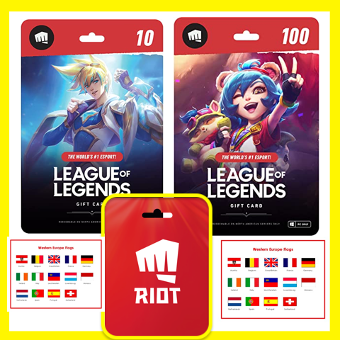 ⭐️ВСЕ КАРТЫ⭐🇪🇺 League of Legends 5-200 EUR (EU WEST) купить ключ у ...