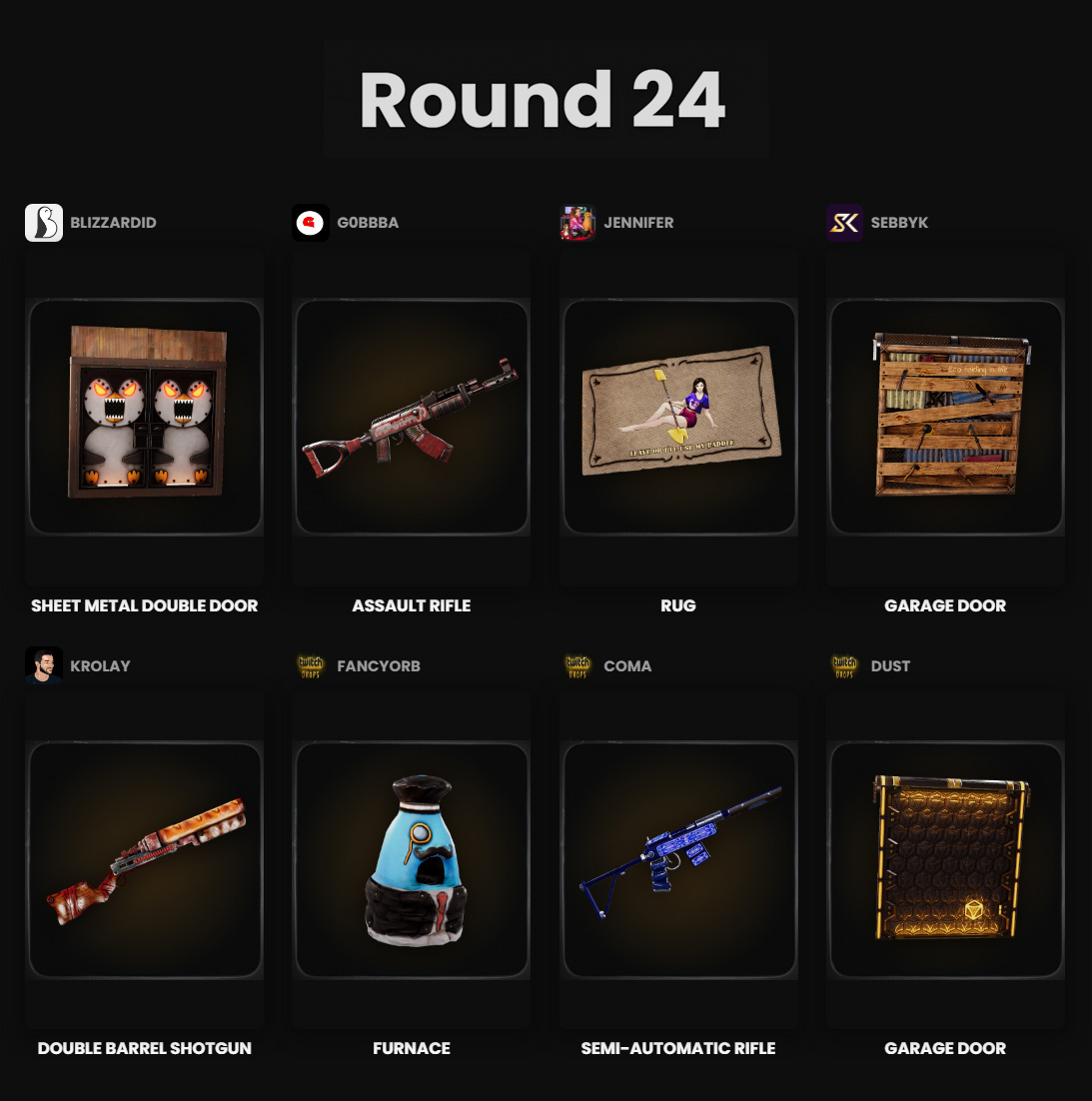 Buy RUST SKINS TWITCH DROPS Rounds 24+25+26+27+28 61 ITEMS cheap ...