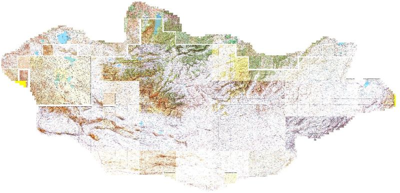 Buy Topographic map of Mongolia and download Buy Topographic map of Mongolia and download