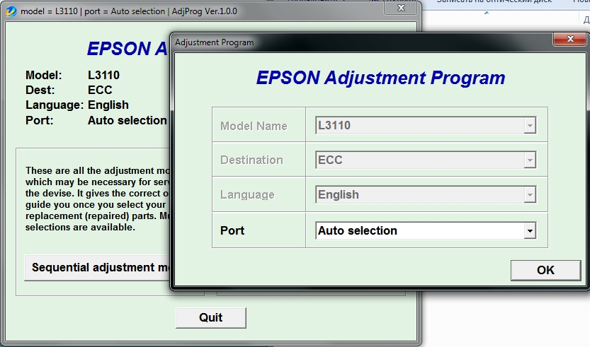 Download Epson L3110 Resetter Adjustment Program